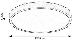 Rabalux 71428-LED Stm. koup. stropní svítidlo ALENZO LED/24W/230V IP44 bílá + DO