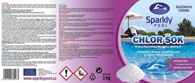 SparklyPool Sparkly POOL Chlor šok 3 kg