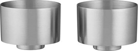 Dvoustěnné šálky v sadě 2 ks z nerezové oceli ve stříbrné barvě Makoto Steel – Blomus