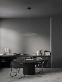 LED černo-kouřový designový lustr Polifemo