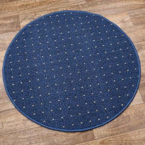 Condor Carpets, Kusový koberec Udinese modrý kruh, 100x100 (průměr) kruh, šedá, chodba / předsíň