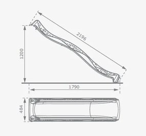 Monkey´s Skluzavka Home Yulvo s přípojkou na vodu červená 2,20 m .