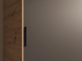 ADRK Furniture Šatní skříň s zrcadlem Hailey 180 SW-HAI-180-AB