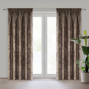 ZATEMŇOVACÍ ZÁVĚS NA PÁSCE ESTEL 140 X 270 CM HNĚDÁ