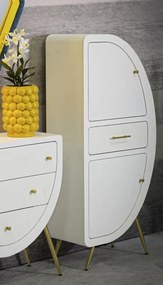 Úložná skříňka Venus 60 cm bílá/zlatá
