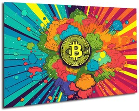 Moderní obraz bitcoin Pop art Rozměr: 40 x 60 cm