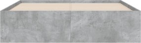 Rám postele se zásuvkami betonově šedý 135 x 190 cm kompozit 3207311