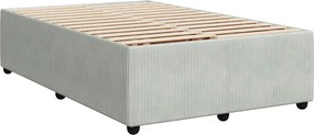 Box spring postel s matrací světle šedá 120x190 cm samet 3287692