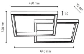 Spot-Light 91405274 - LED Stmívatelné svítidlo RAMME LED/48W/230V + DO matný dub