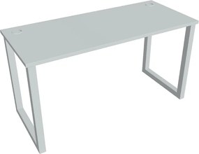 Kancelářský pracovní stůl Hobis UEO 1400, bílá RAL 9016, deskabuk