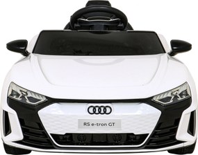 Ramiz Elektrické autíčko Audi RS E-Tron GT pro děti bílé + dálkové ovládání + pohon 4x4 + rádio MP3 + LED + EVA