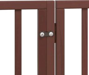 Zábrana pro psy s dvířky skládací 10 panelů hnědá 800 cm topol 3155583