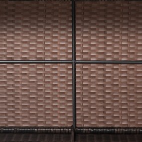 Outsunny Zahradní Boční Stolek Kávový Stolek Patio Poly Rattan Hnědý 85 x 50 x 39 cm