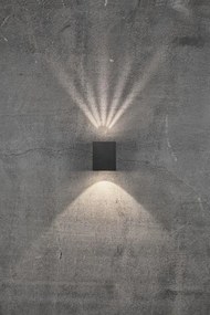 NOR 49711003 Venkovní nástěnné svítidlo Canto Kubi 2 2x6W LED černá čirá - NORDLUX