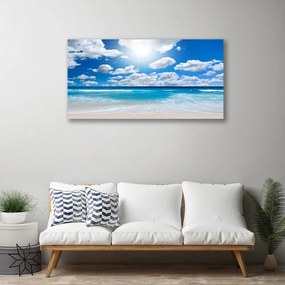 Obraz na plátně Moře Pláž Mraky Krajina 120x60 cm