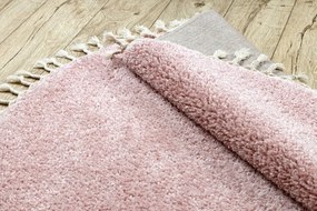 Dywany Łuszczów, Kusový koberec Berber 9000 pink kruh, 160x160 (průměr) kruh, růžová, obývací pokoj