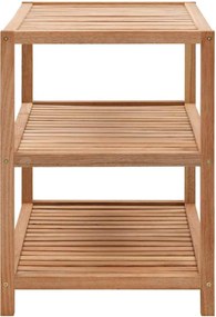 Koupelnový regál masivní ořechové dřevo 64 x 40 x 55 cm 247606