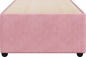 Rám postele růžový 100 x 200 cm samet 3284993