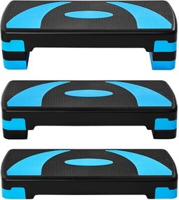 Aerobikový step Yaheetech – modrá, 79,5 cm (délka) × 30 cm (šířka) × 20 cm (výška) (267310078676)