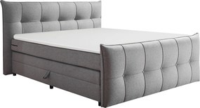 XXXLutz POSTEL BOXSPRING, 180/200 cm, tmavě šedá MID.YOU - Postele s úložným prostorem - 002220045204