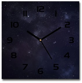 Wallmuralia Skleněné hodiny čtverec Hvězdokupy 30x30 cm
