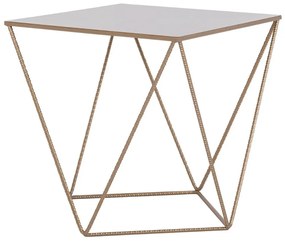OnaDnes -20% Nordic Design Zlatý kovový konferenční stolek Deryl 55 x 55 cm