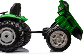 LEAN CARS Akumulátorový traktor HC-306 s přívěsem, světle zelený, 24 V