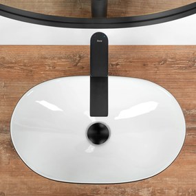 Rea Royal Mini, umyvadlo na desku 480x305x145 mm, černá-bílá, REA-U0538