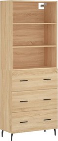 Skříň highboard dub sonoma 69,5 x 34 x 180 cm kompozitní dřevo 3189400