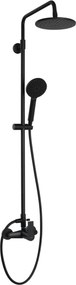 Sapho Pax - Sprchový set s baterií, průměr 20 cm, matná černá XA139/15