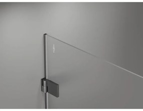 Mexen Lunar-B L sklápěcí sprchový kout levý 90 x 90 cm, čiré sklo, broušený grafit, 832L-090-090-66-00-L