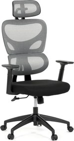Kancelářská židle KA-K2080 GREY, houpací mechanismus, šedá (69 x 62) cm