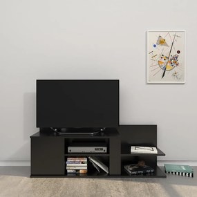 Černý TV stolek Marshall, šířka 120 cm