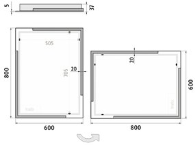 Nimco LED zrcadlo 600x800 - ZP 14002