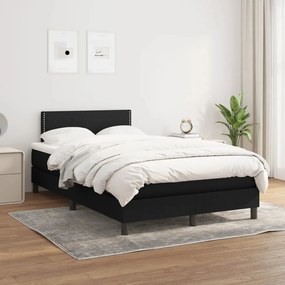 Box spring postel s matrací černá 120x200 cm textil 3139963