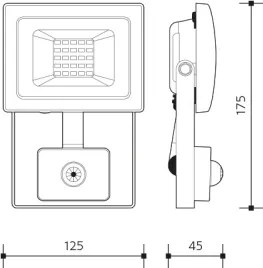 LED reflektor LEDMED VANA SMD S 20W IP44 4000K LM32300007 s pohybovým čidlem