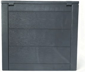 Plastový zahradní úložný box PAPER - šedý