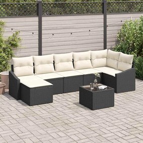 Set pohovek 8 ks Černá polyratan 3346817