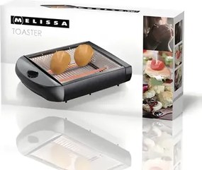 Melissa Plochý topinkovač černá / Topinkovač / 600 W / opékací plocha