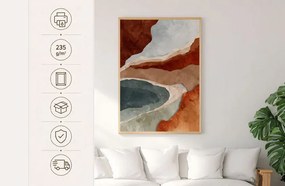 Zemské vrstvy - obraz - Abstrakce inspirovaná přírodními strukturami 68 - 70 x 100 cm - 1 149 Kč