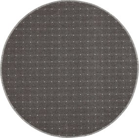 Kusový koberec Udinese hnedý kruh, 100x100 (priemer) kruh, hnedá, chodba / predsieň, Condor Carpets