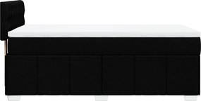 Box spring postel s matrací černá 90x190 cm textil 3286932