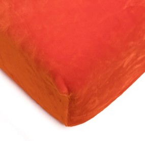 Jahu Mikroflanelové prostěradlo 90x200 cm - Oranžová