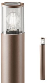 Redo 90048 Fred, venkovní tmavěhnědý sloupek 1xE27 max. 20W, výška 75cm, IP54