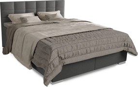 Juskys Postel boxspring Seattle s látkovým potahem Malmo Barva: světle šedá