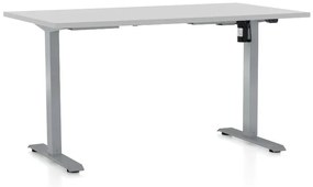 Výškově nastavitelný stůl OfficeTech A, 120 x 80 cm - šedá podnož Barva: Buk