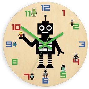 Dětské nástěnné hodiny Ami Robot 30 cm vícebarevné