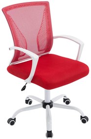 Kancelářská židle Tracy, podnož bílá - Červená