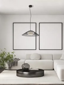 LED černý moderní lustr Brume