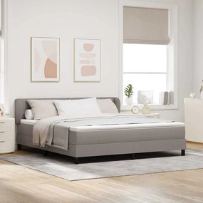 Postel s boxspringem s čelo Taupe 180 x 200 cm textil 3340042